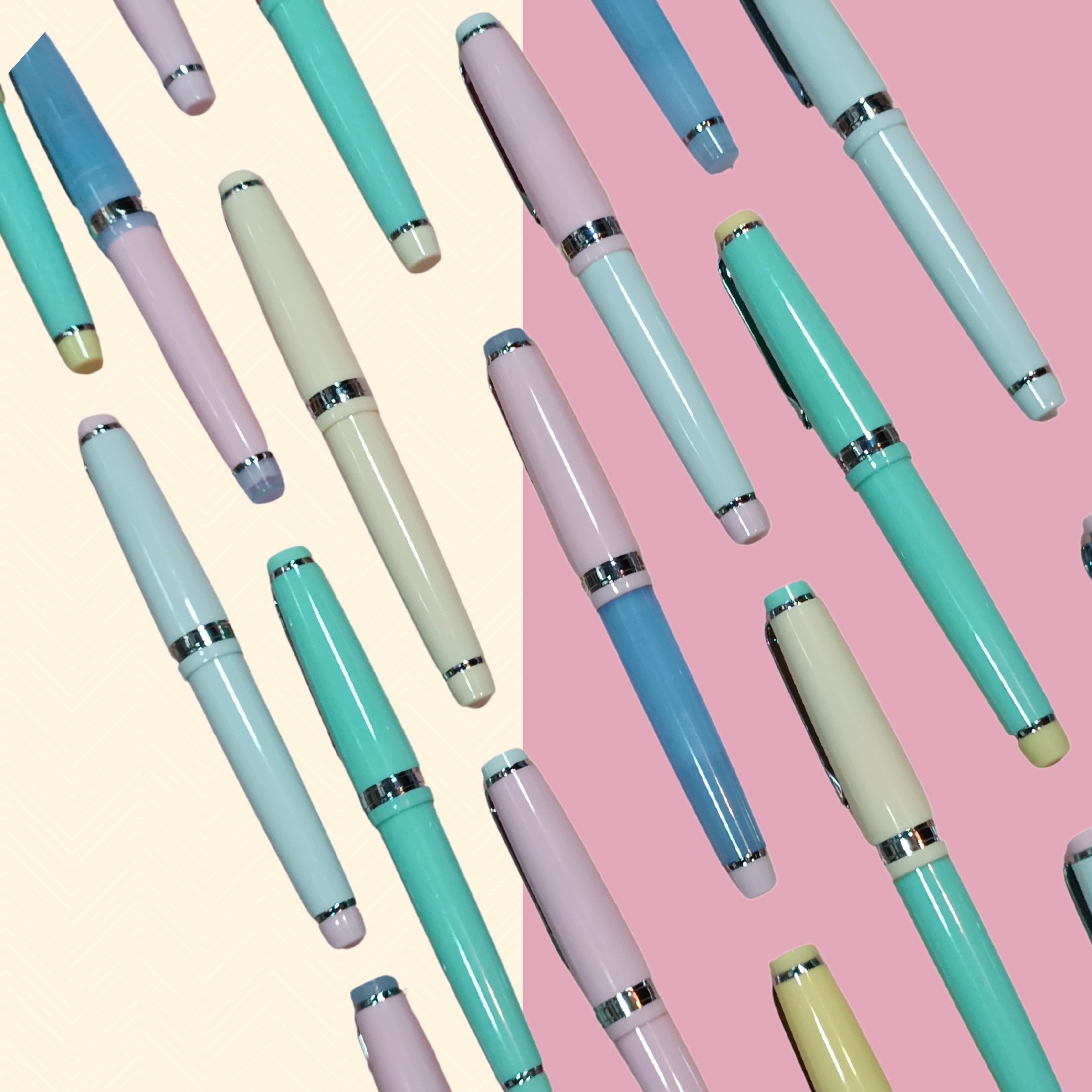 Jinhao 82 Fountain Pen Pastel Colours with Silver Trim Extra Fine N GretelCreates