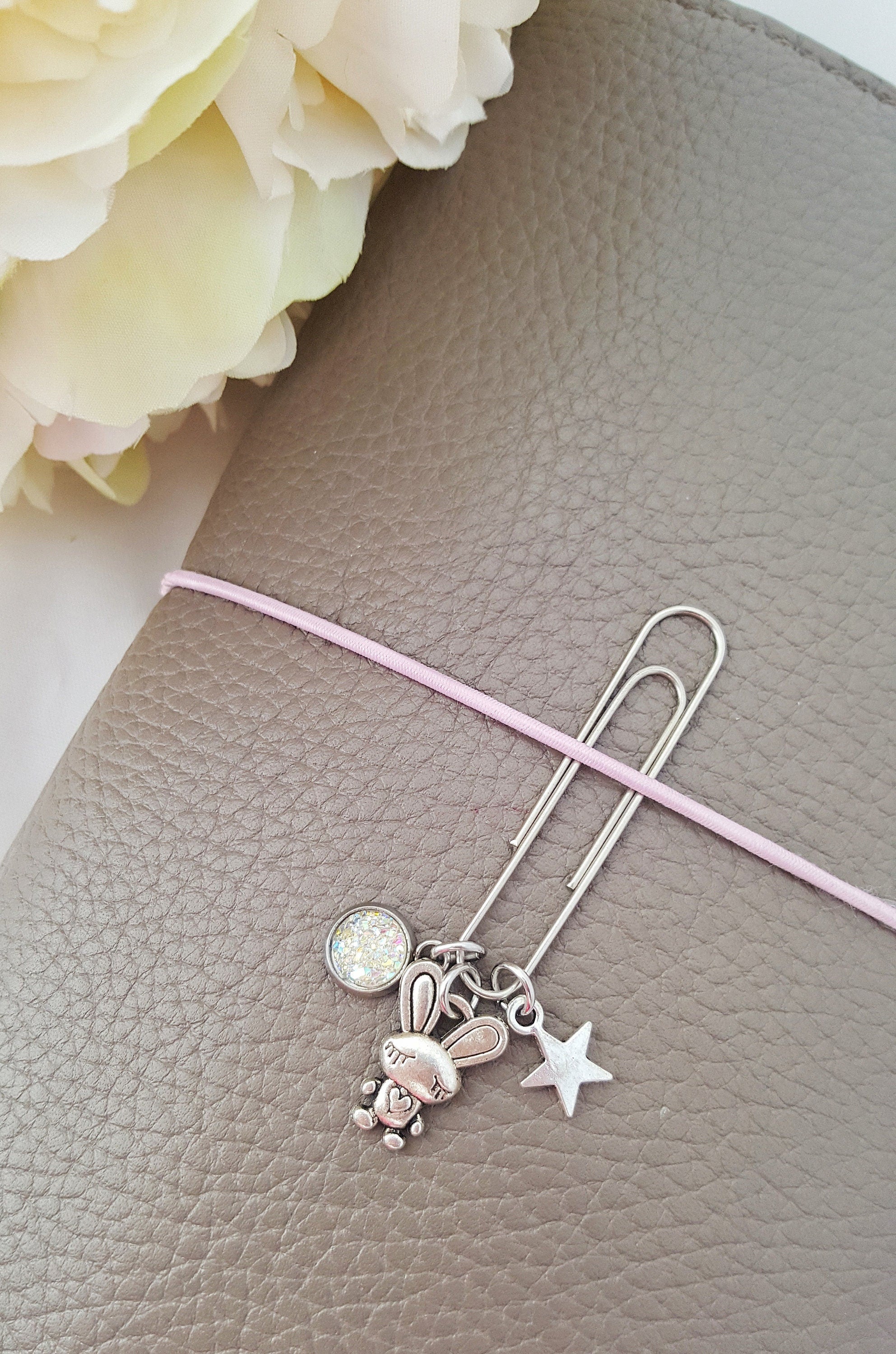Rabbit Planner Clip, Bunny Dangle Clip, Rabbit Planner Jewellery ...